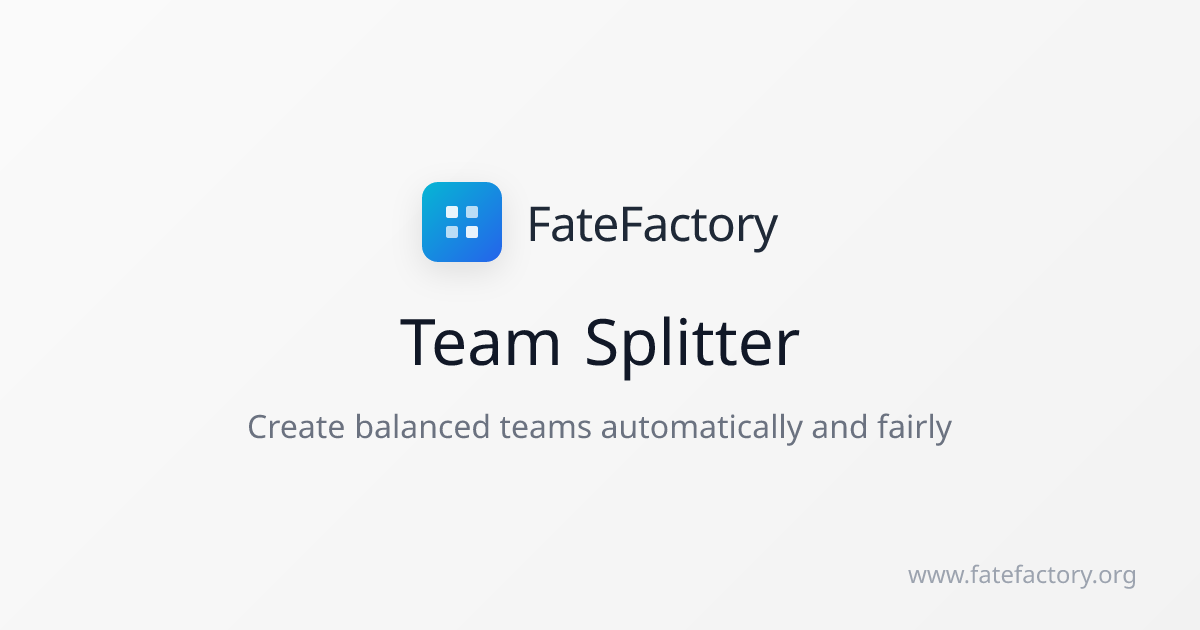 Free Team Generator | Split Groups Evenly in Seconds (Balanced Teams ...