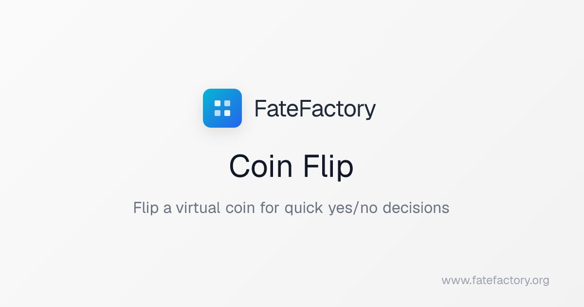 Free Coin Flip | Instant Heads or Tails Decision Maker (50/50 Fair ...